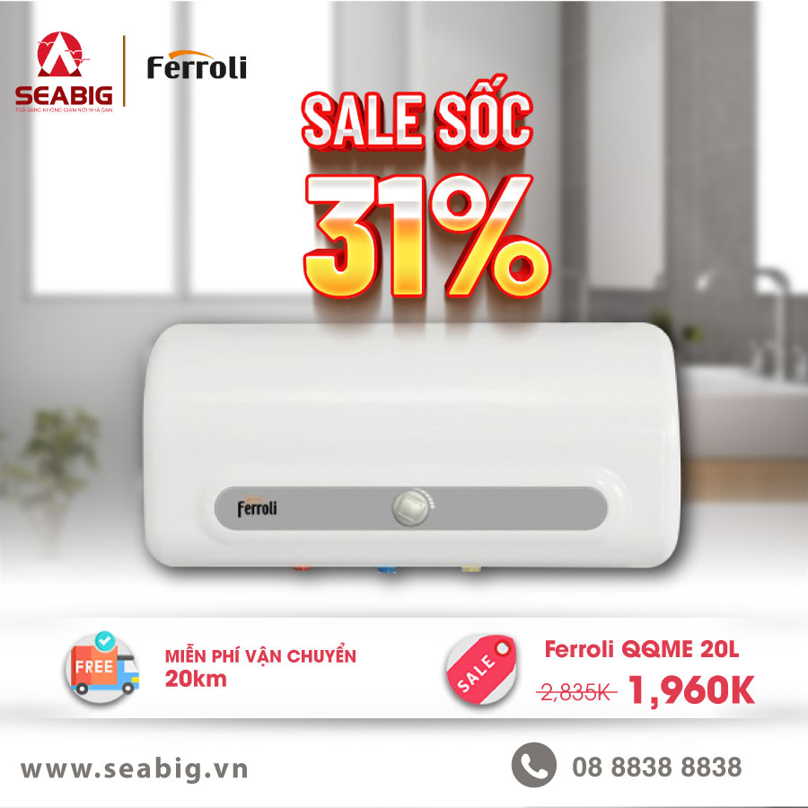 Bình nóng lạnh Ferroli QQME 20 lít